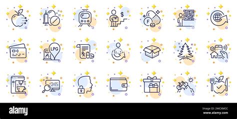 Outline Set Of Fluorine Mineral Coffee Maker And Food Delivery Line Icons For Web App