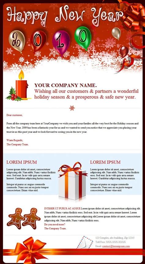 New Year Newsletter Template Newyear Bhjk