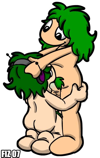 Rule 34 Balls Fellatio Fiz Artist Green Hair Head Grab Headphones
