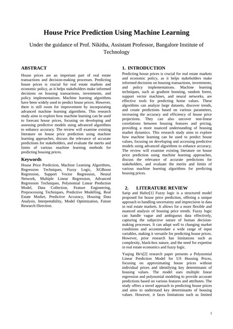 PDF House Price Prediction Using Machine Learning