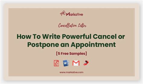 Powerful Cancel Or Postpone An Appointment 5 Templates Markative