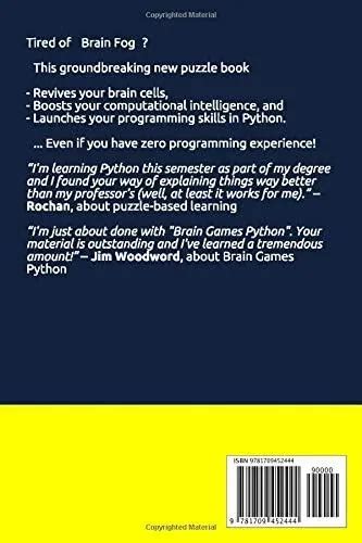 Livro Brain Games Python 99 Brain Teasers For Beginners To Energize
