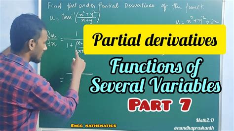 partial derivatives of functions of several variables தமிழ் math 2 o