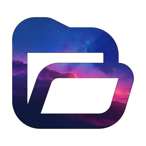 Image Icon Folder Open Galaxy Gradient Colors Premium Ai Generated Image