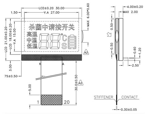 customized va segment custom small size lcd display screen with high