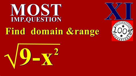 Find Domain And Range Of The Function Class 11 Maths Ncert Syllabus 2019 Q5 Youtube
