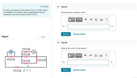 Solved Constants Part A For The Circuit Shown In The Figure Chegg Com