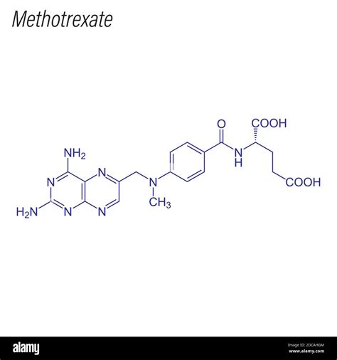 Skeletal Formula Of Methotrexate Drug Chemical Molecule Stock Vector Image And Art Alamy