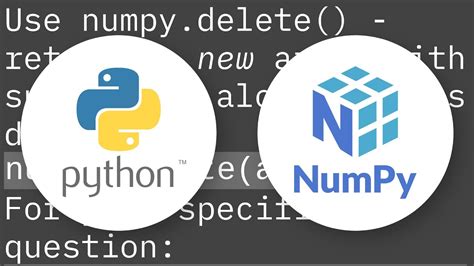 How To Remove Specific Elements In A Numpy Array Youtube