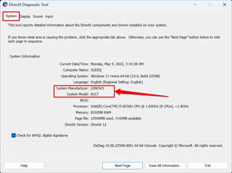 How To Find The Model Of Your Computer In Windows