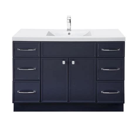 Cutler Manhattan 48” Blue Single Sink Freestanding Bathroom Vanity Man