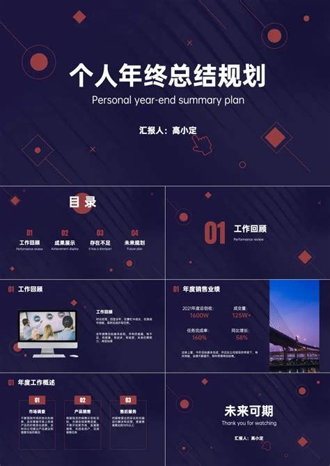 简约时尚工作总结汇报ppt Ppt模板素材 稿定设计