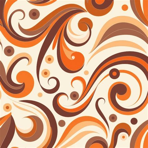 Abstract Swirling Pattern In Orange And Brown Premium Ai Generated Image