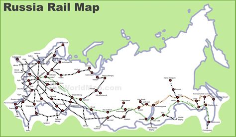 Russia Rail Map