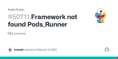 Framework Not Found Podsrunner · Issue 50711 · Flutterflutter · Github