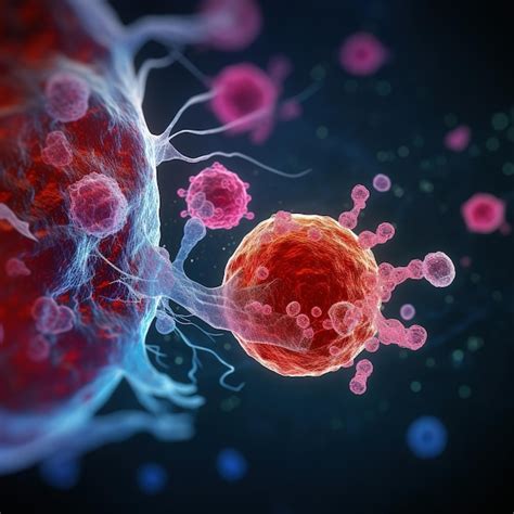 Premium Ai Image Human Cell Microscope