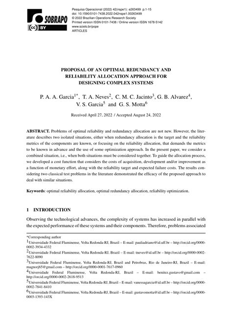 Pdf Proposal Of An Optimal Redundancy And Reliability Allocation