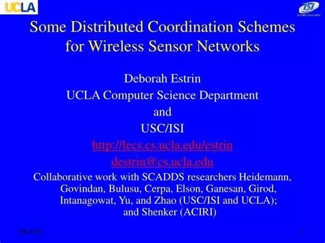Ppt Some Distributed Coordination Schemes For Wireless Sensor