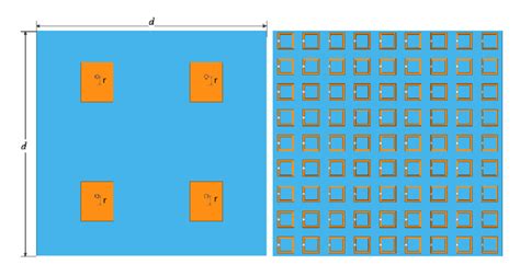9 a 9 x 9 srr array and a 2 x 2 patch antenna array occupying the same