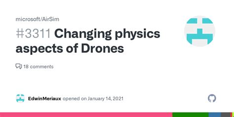 Changing Physics Aspects Of Drones Issue 3311 Microsoft AirSim