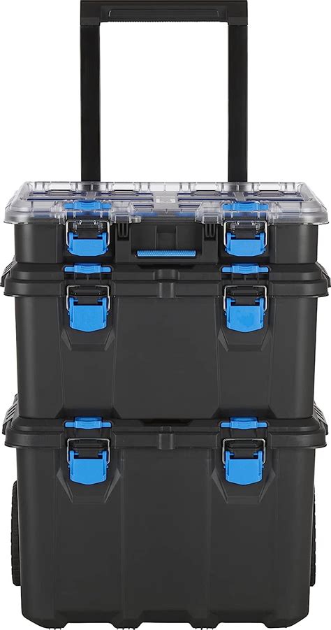 Stack System Mobile Tool Box For Storage And Organization Fits 7 Parts Modular Storage System
