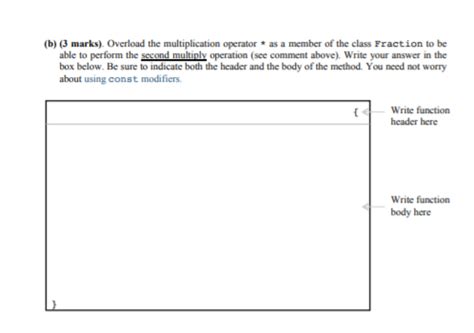 Solved Question Marks Operator Overloading The Chegg