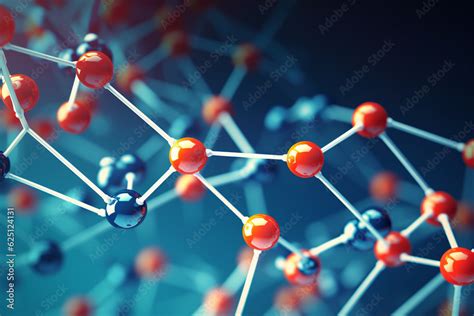 An Illustration Of A Network Of Molecules Forming A Chain Like Structure Symbolizing Polymer