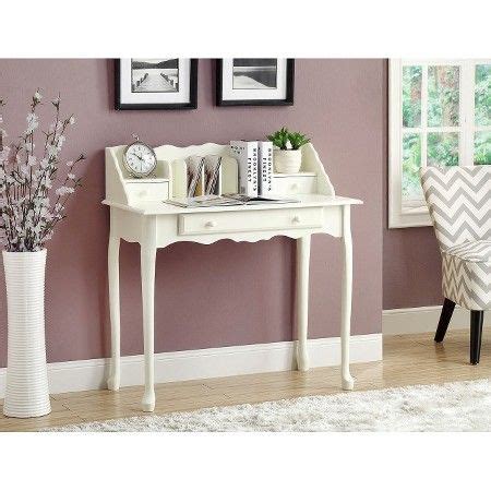 Traditional Desk White Everyroom Mid Century Modern Secretary Mdf