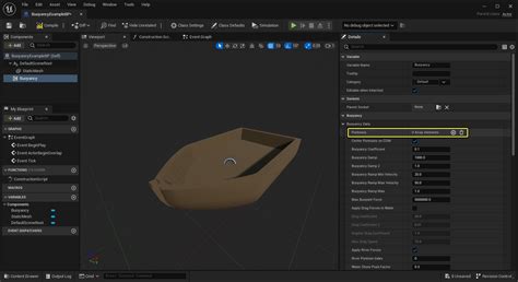 Unreal Engine の Water Buoyancy コンポーネント Unreal Engine 55 ドキュメンテーション
