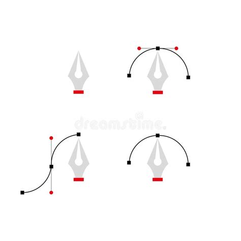 Pen Tool Cursor Vector Computer Graphics Logo For Designer Or Illustrator Stock Illustration