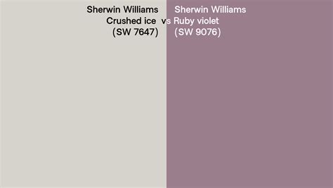 Sherwin Williams Crushed Ice Vs Ruby Violet Side By Side Comparison