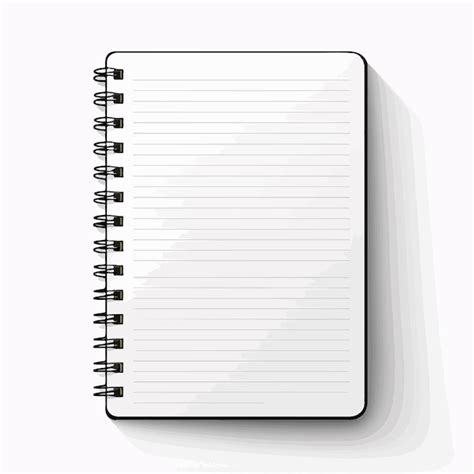 Professional Notebook Outline Illustration On White Background Premium AI Generated Vector