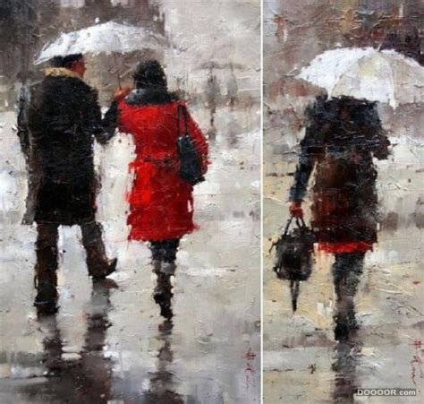 雨中红衣女人油画与醉酒探戈 [12p]