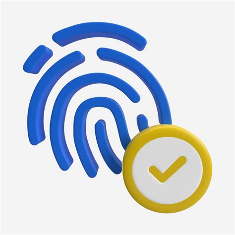 Premium Photo 3d Render Fingerprint Icon