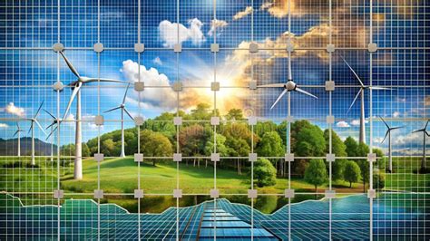 The Grid S Tapestry Weaving A Network Of Sustainable Energy Generative Ai Stock Illustration