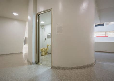 Maurizio Cattelans 18 Karat Gold Toilet At The Guggenheim