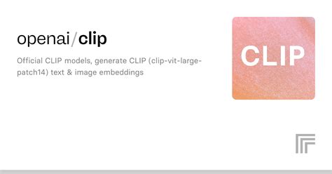Openaiclip Run With An Api On Replicate
