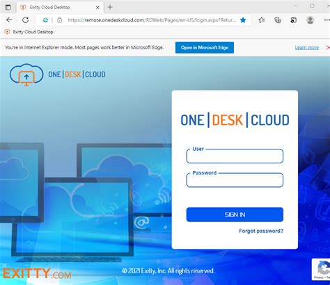 Accessing Cloud Desktop Using Remote Access Web From Microsoft Windows