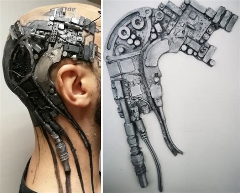 Blank Cyborg Sci Fi Silicone Prosthetic For Cosplay Larp Etsy