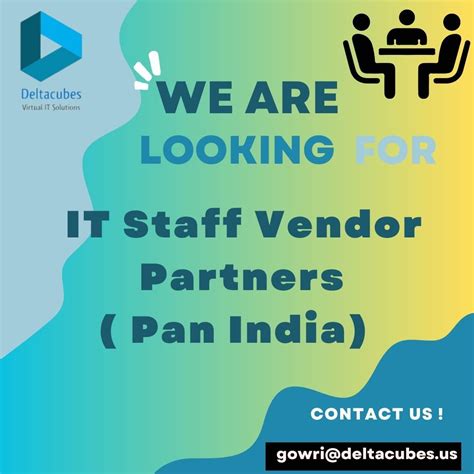 Deltacubes On Linkedin Weare Lookingfor Itstaff Vendorpartners Panindia