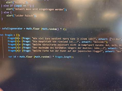 Javascript Quiz Mehrere Antworten Gelten Lassen