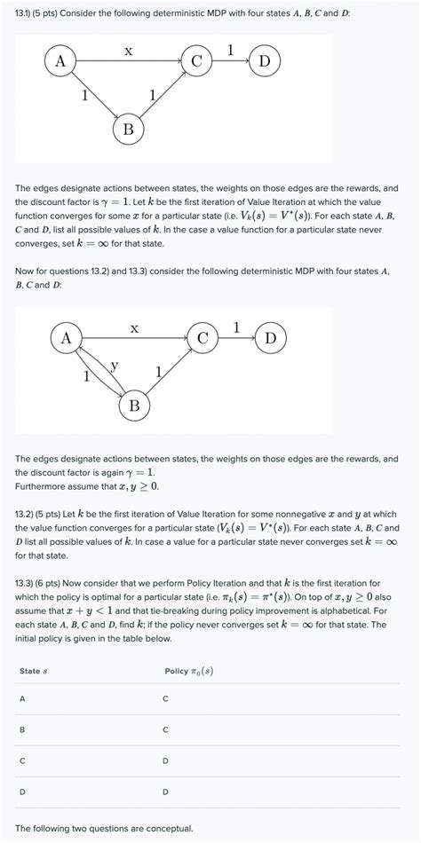 Solved 131 5 Pts Consider The Following Deterministic