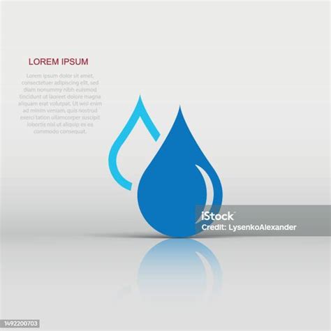 평면 스타일에 물 드롭 아이콘입니다 화이트에 빗방울 벡터 일러스트 레이 션 배경 고립 드롭릿 물 Blob 비즈니스 개념입니다 감기와 독감에 대한 스톡 벡터 아트 및 기타