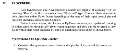 solved synchronous 3 bit up down counter 1 construct the