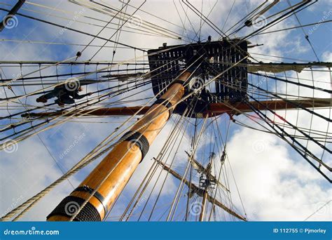Climbing The Rigging Stock Image Image Of White Mast 112755