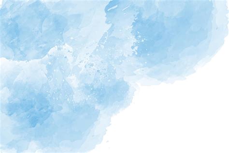 오른쪽 모서리 파란색 수채화 배경 무료 벡터