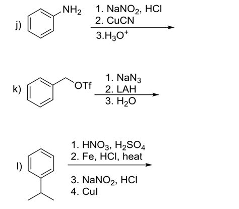 Solved Nh2 1 Nano2 Hci 2 Cuck 3 H30 1 Nan2 Otf 2 Lah
