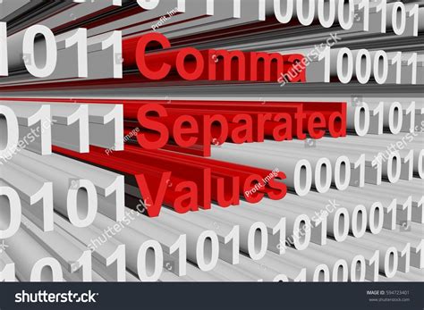 Comma Separated Values Form Binary Code Stock Illustration 594723401