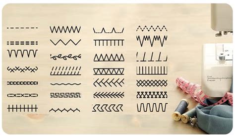 دوخت های چرخ خیاطی لیستی از انواع دوخت ها