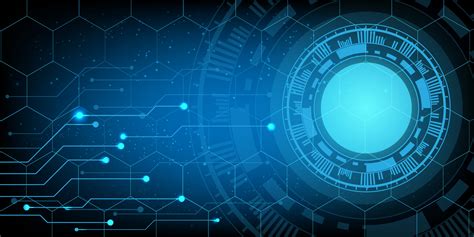 Circular Hud Connection With Circuit Board Futuristic Modern Website Background Or Cover Page